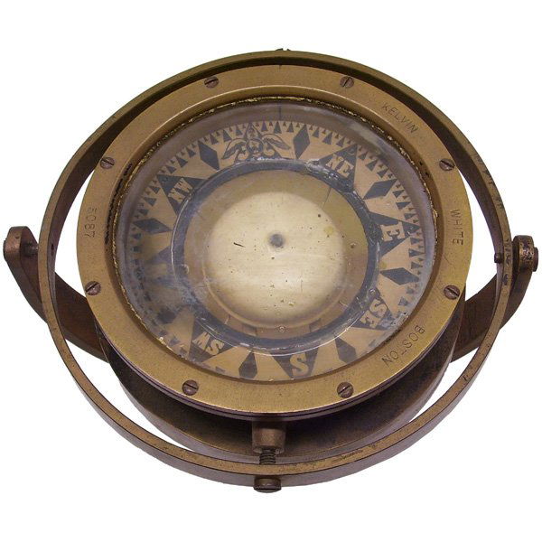 Solid Brass Compass By "kelvin White Boston 5087"