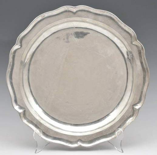 Silver Charger Marked "900 Plata Fina Chile", 15" Dia