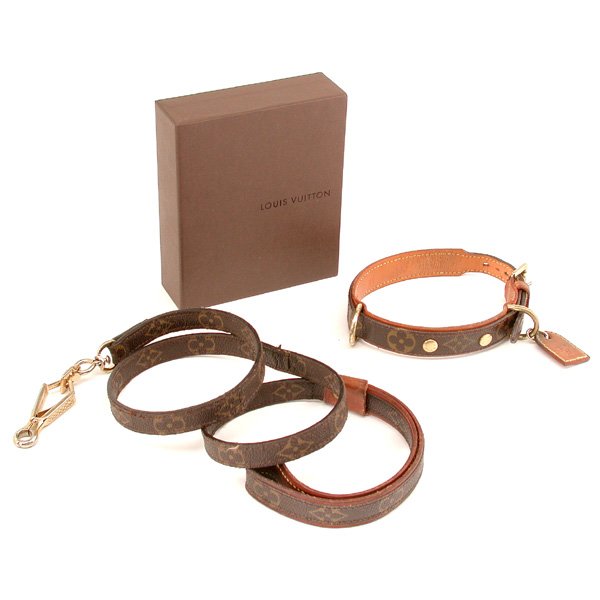 225: Louis Vuitton Dog Collar & Leash