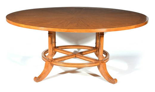 Bausman & Co. 72" Round Dining Table W/pedestal Base.
