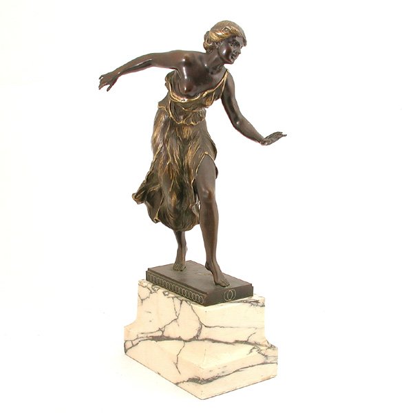 30: Bronze Sculpture, Dancer, by Georges Morin