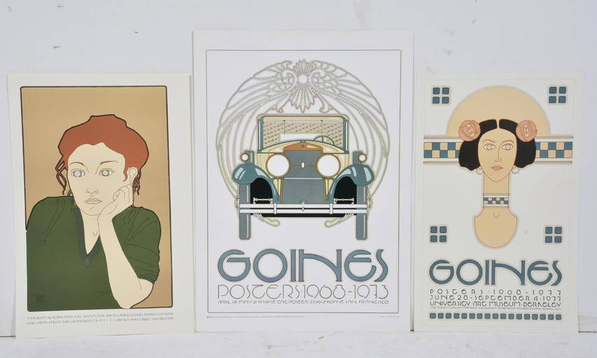 Grouping Of 3 David Lance Goines Exhibition Posters