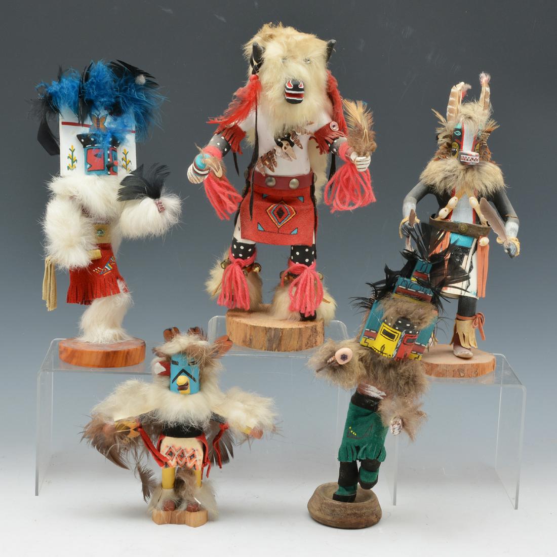 5 Native American Kachina Dolls