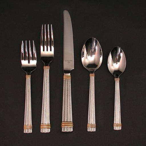 Ralph Lauren Golden Wainwright Flatware For Eight