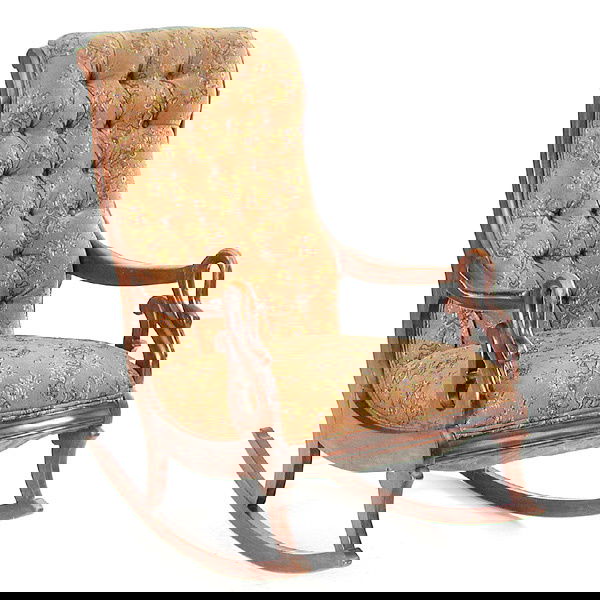 11: 19th c. Swan Arm Rocking Chair