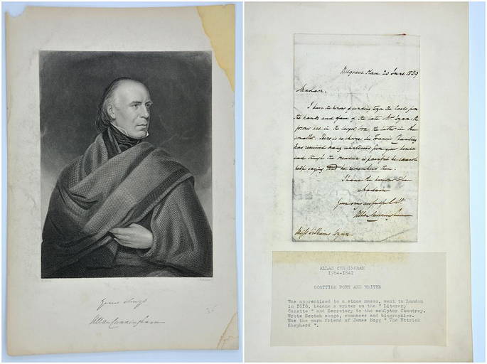 Allan Cunningham, Handwritten Letter With Signature