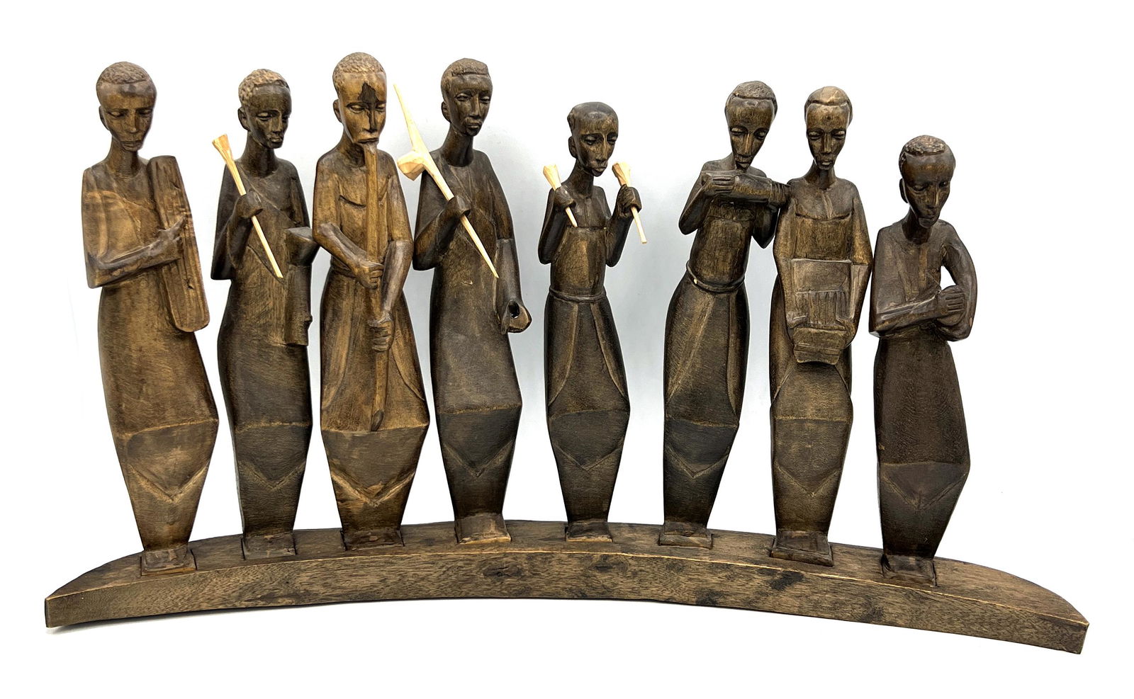 8 Carved Wooden African Figures.