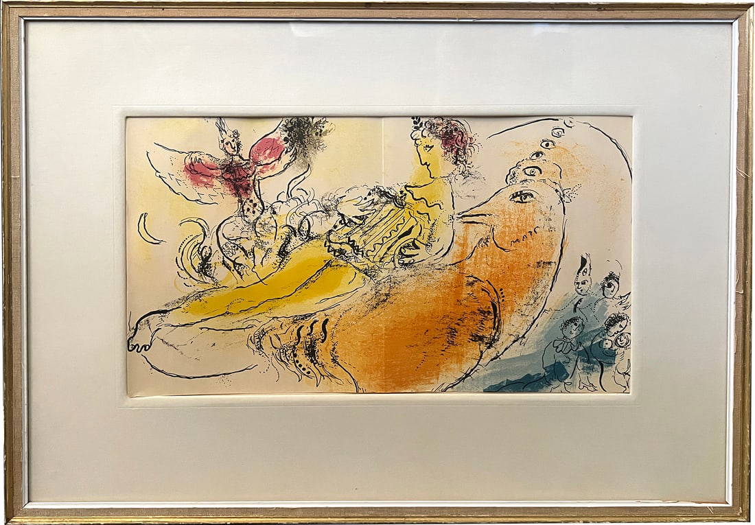 Marc Chagall Lithograph The Accordionist Auction