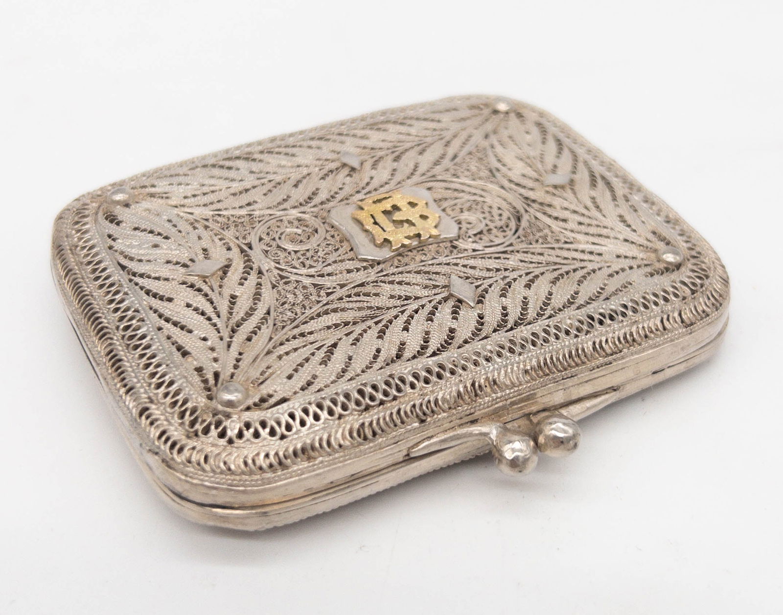 Silver Filigree Eastern European Cigarette/tobacco Box