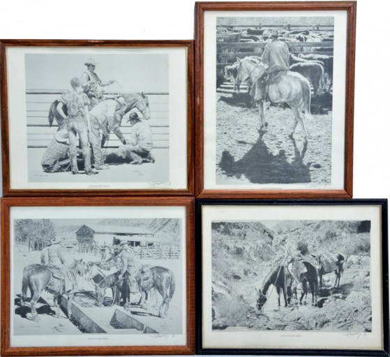 4 Robert ''shoofly'' Shufelt Prints. All Pencil Signed