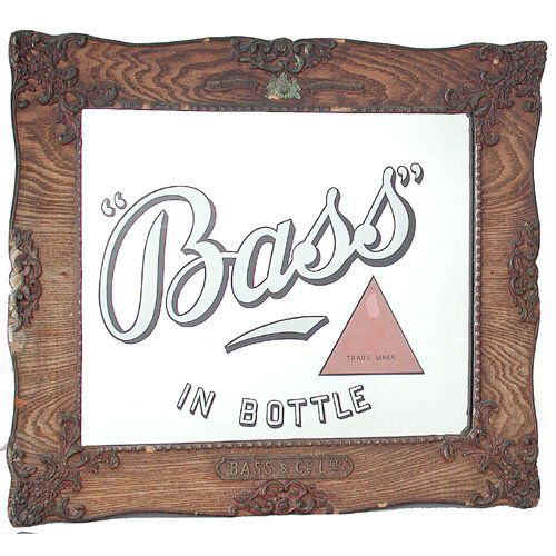 359: Bass Reverse Painted Pub Mirror.