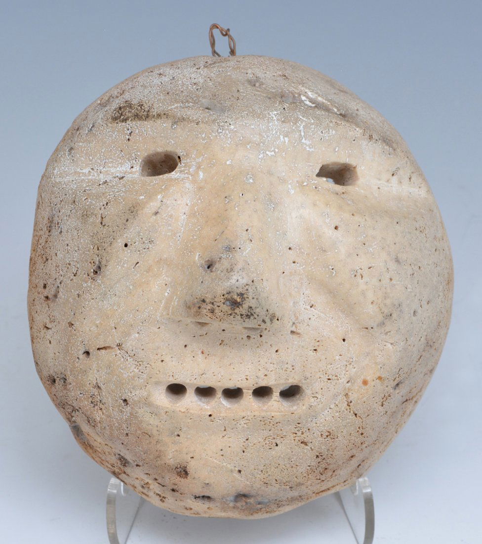 Eskimo Inuit Carved Whale Bone Mask,