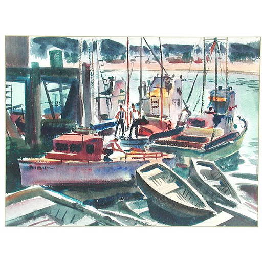 Royden Martin California Painting. Monterey