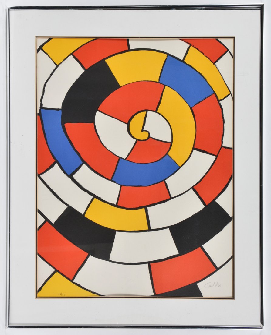 Alexander Calder Lithograph, Spiral, Signed