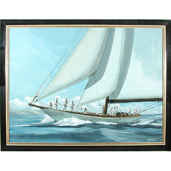 417: Maritime Painting, Joseph Neary, Sailboat - Jun 10, 2006 | San ...