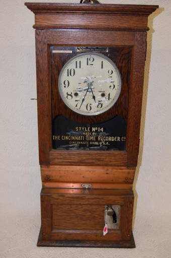Rr Cincinnati Time Recorder Co Syle 14 Time Clock