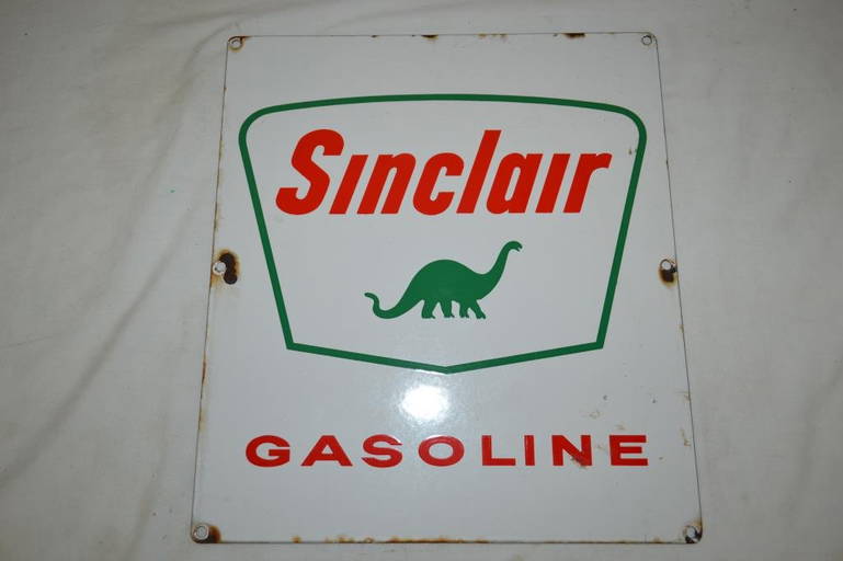 Sinclair Gasoline Porcelain Metal Pump Sign