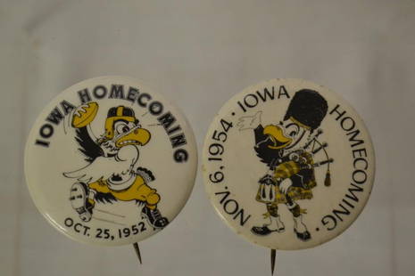 1939 University Of Iowa Hawkeye Homecoming Button