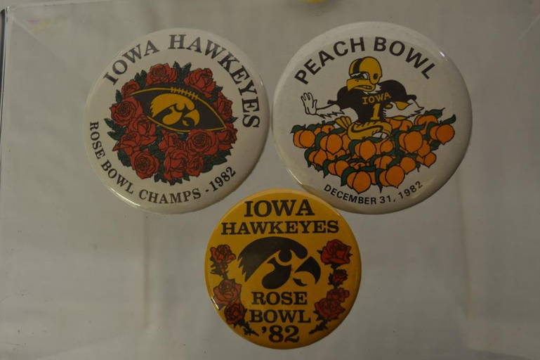 3 University Of Iowa Hawkeye Football Bowl Buttons