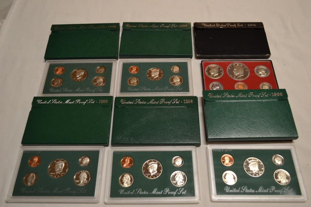Coins. 6 Us Mint Proof Sets