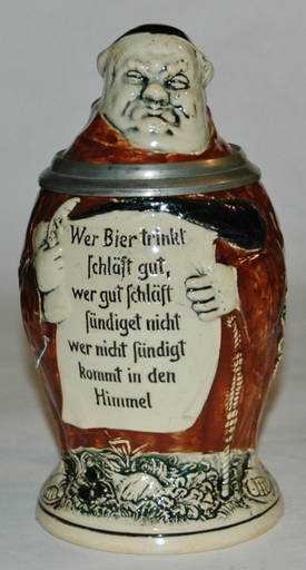 Monk Character Stein 1/2l With Verse