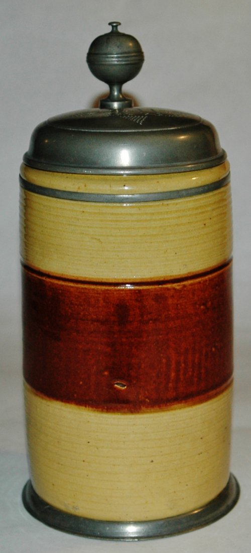Hafnerware Two Color 1l Stein Rochlitz Lunzenau Factory