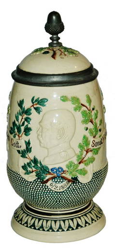 Acorn W Relief Bismark Character Stein W Inlay