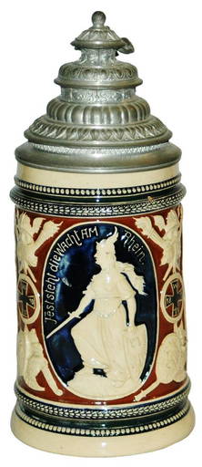 Germania W Soldiers On Sides Relief Stein
