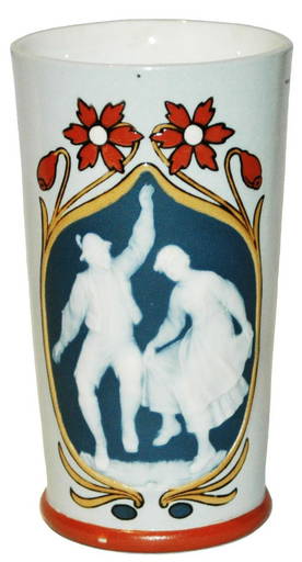 Mettlach Cameo Beaker of Dancing Couple (#0420) on Nov 05, 2022 | Fox ...