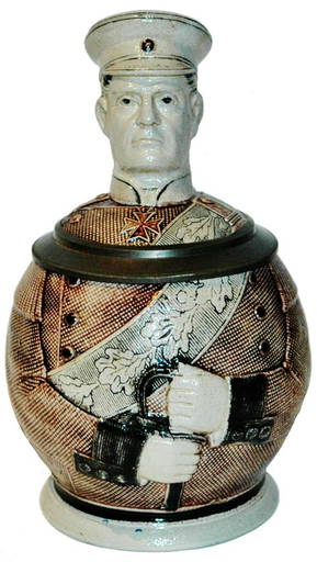 Von Moltke in Uniform Stoneware Character Stein (#0456) on Nov 05, 2022 ...