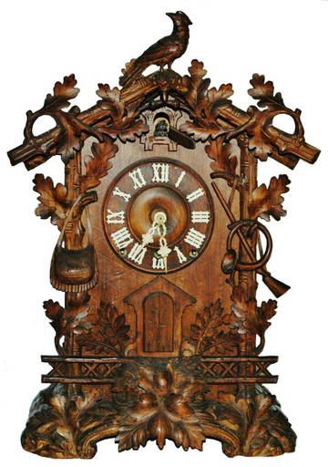 Black Forest Carved Cuckoo Clock w Trumpeter - Nov 05, 2022 | Fox ...