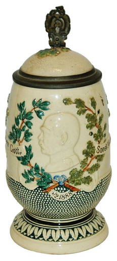 Acorn Character Stein W Bismark Relief