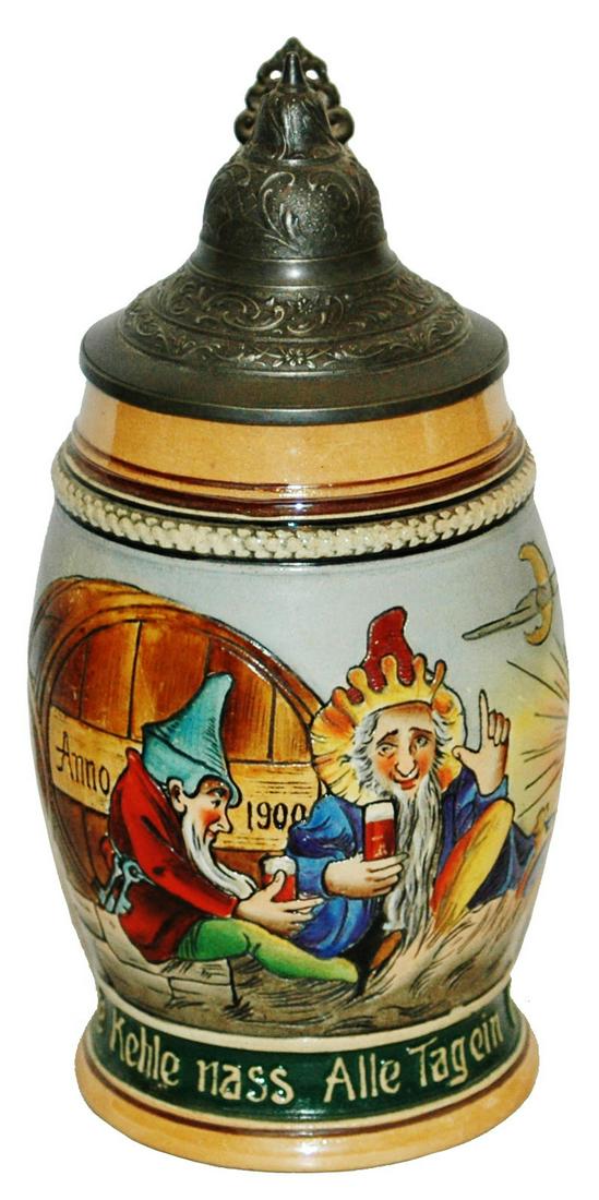 Wizard, Dwarf, Night Watchman & Friend Stein Auction