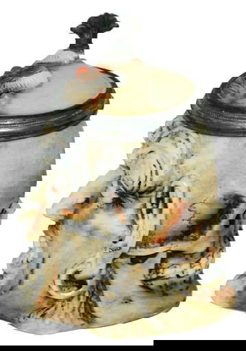 1/4l Bohne Porcelain Skull & Devil Character Stein