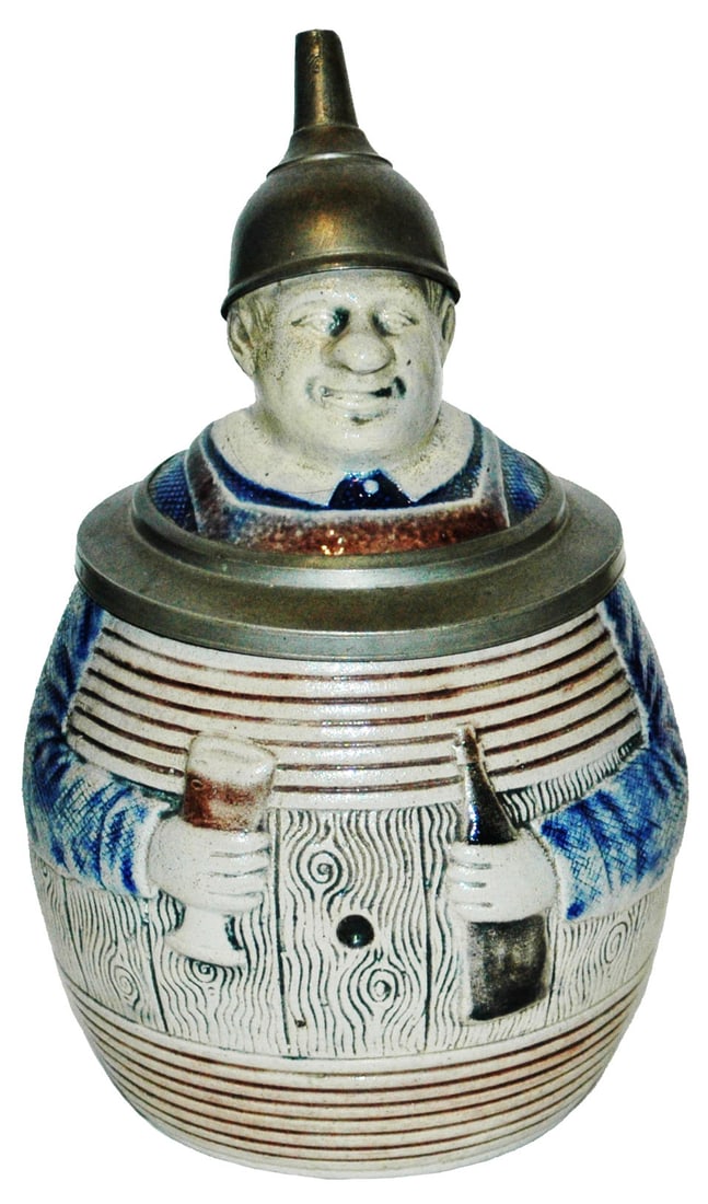 Funnel Hat Man In Barrel W Beer Stein Auction