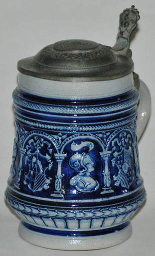 Stoneware Knights & Shields Miniature Stein