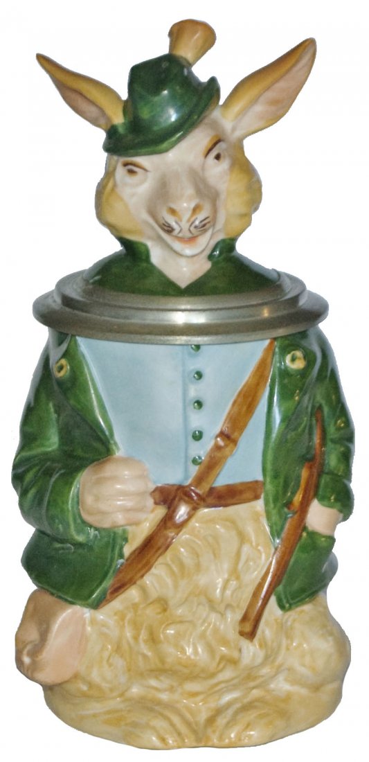Hunter Rabbit Porcelain Character Stein - Aug 05, 2015 | Fox Auctions in CA