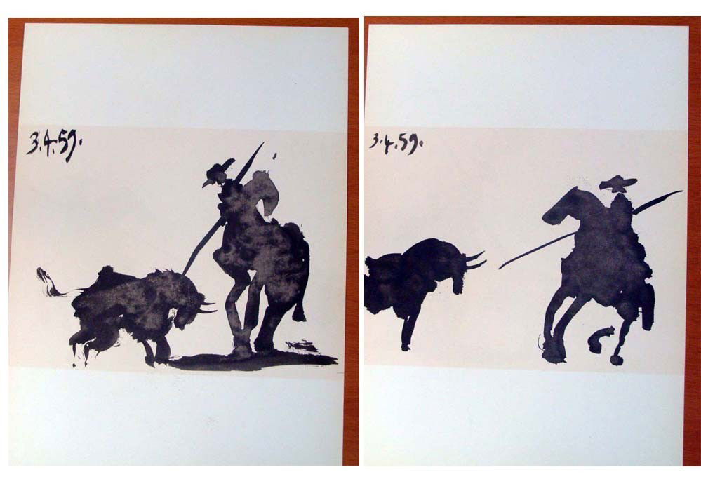 Picasso TOROS Y TOREROS 1961 Edition Double Sided Litho