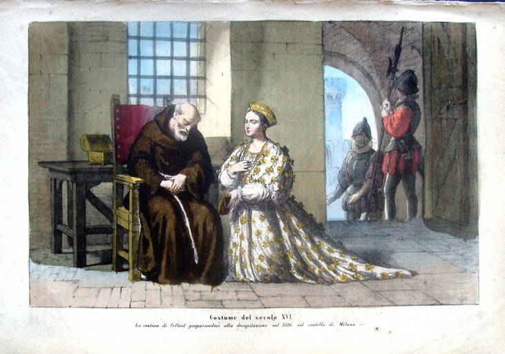 Costume Study Milan Italy Countess 16th Century