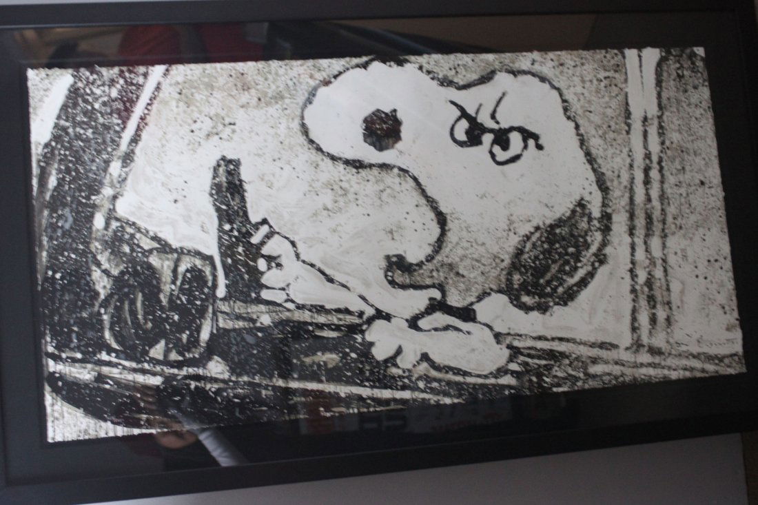 Snoopy "Rage Rover" By Tom Everhart Lithograph 58"X33"