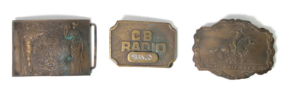 Group Of Vintage Men's Belt Buckles