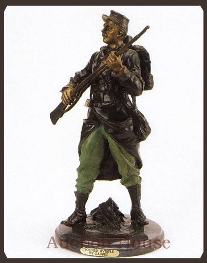 Soldier With Rifle Bronze Sculpture
