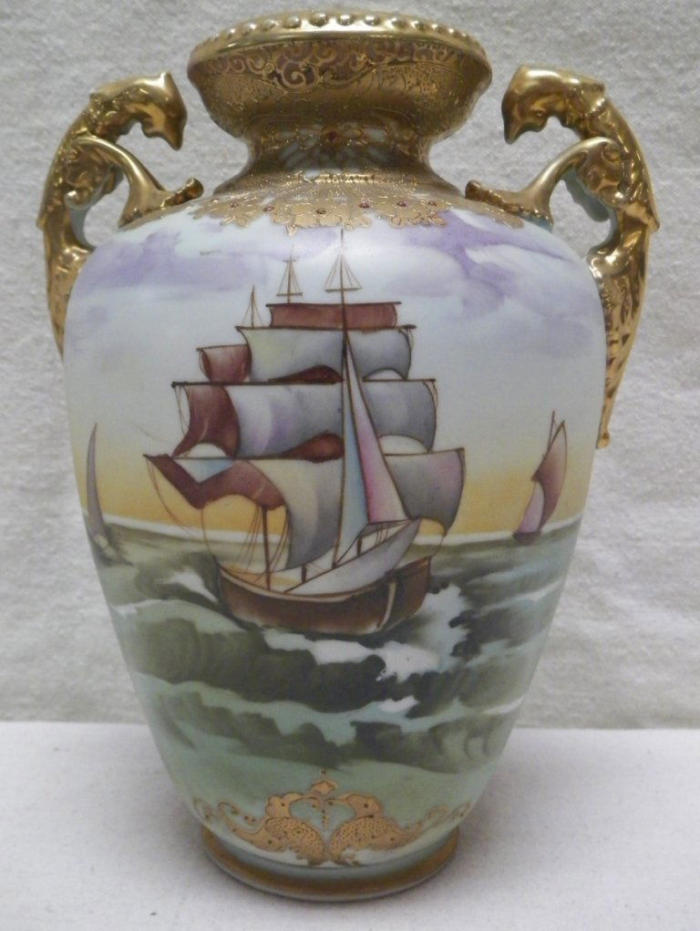 Imperial Nippon Vase Sailing Ships