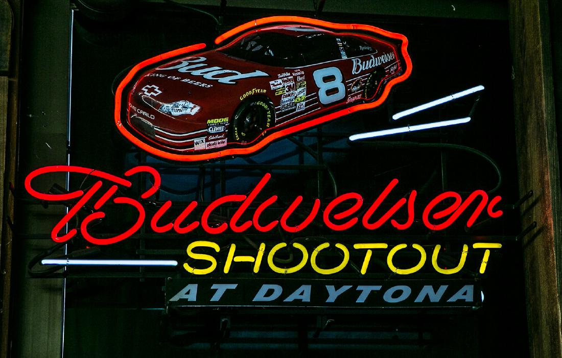 Budweiser Daytona Nascar Neon Sign Dale Earnhardt Jr.