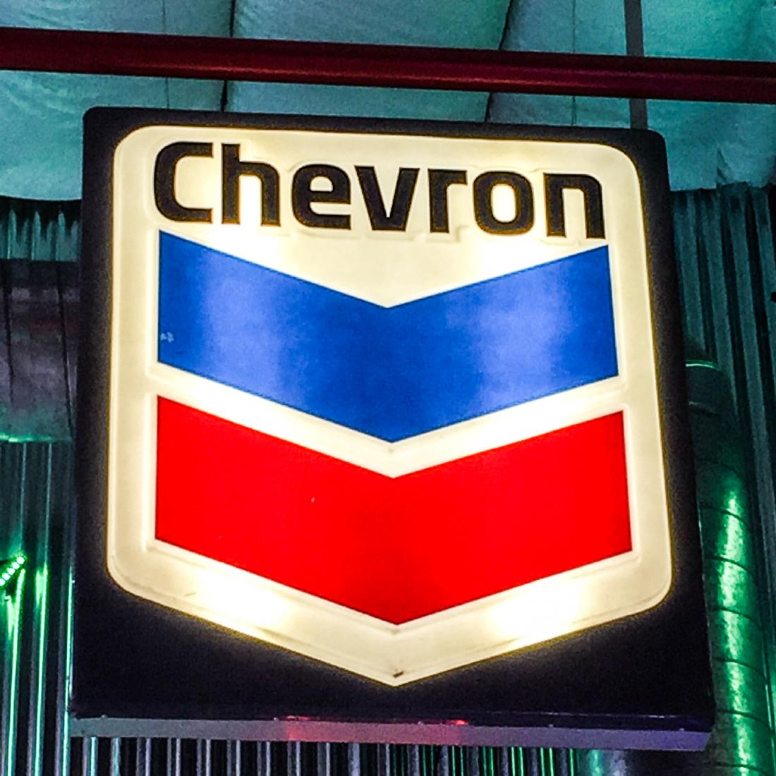 Vintage Lighted Chevron Sign