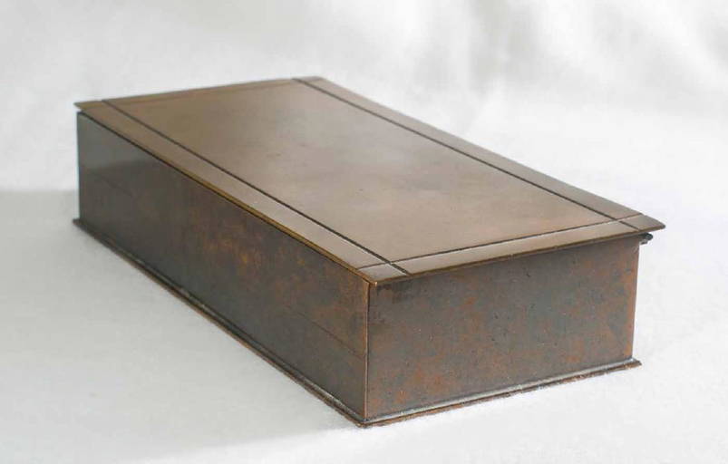 Art Deco Silver Crest Bronze Box - Sep 17, 2017 | Neale and Sons in ...