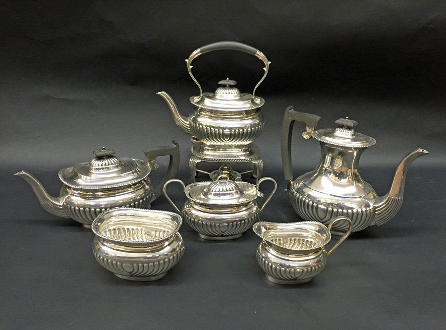 (6pc) Sheffield Sterling Silver Kentshire Tea Set