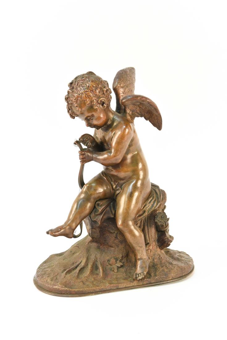 19th Century Bronze Cupid Sculpture