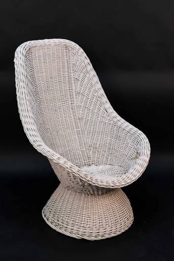 Wicker High Back Chair