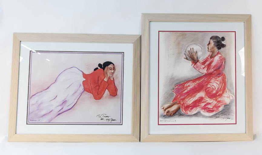 Pair Of R. C. Gorman Signed Prints